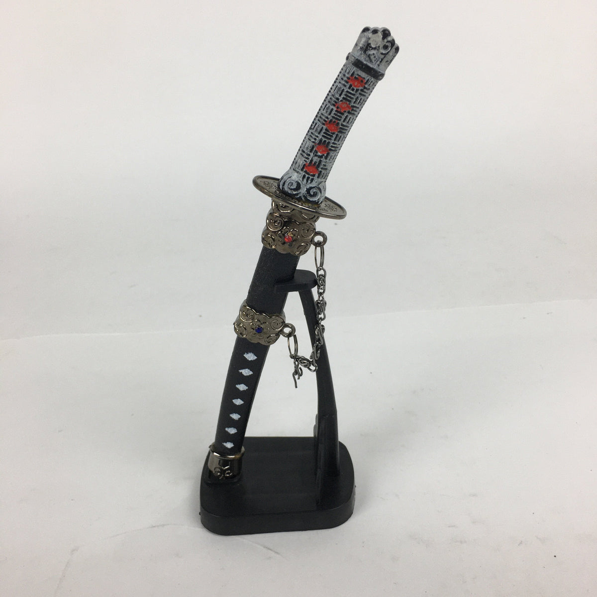 Chinese Miniature Sword Vtg With Sword Stand Sword Sheath Display Figu ...