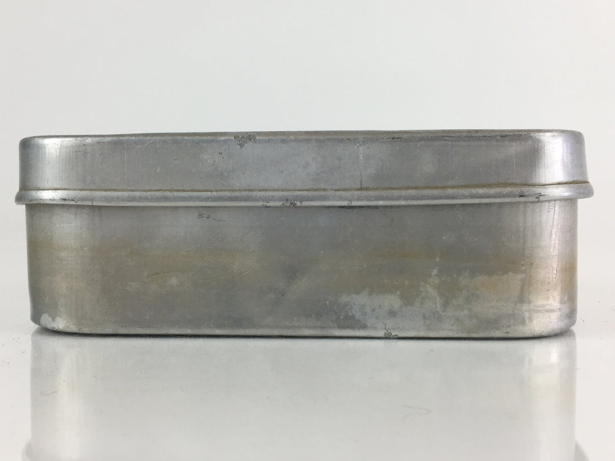 Japanese Aluminum Bento Box Vtg Lunch Box Lidded Container Silver JK39 ...