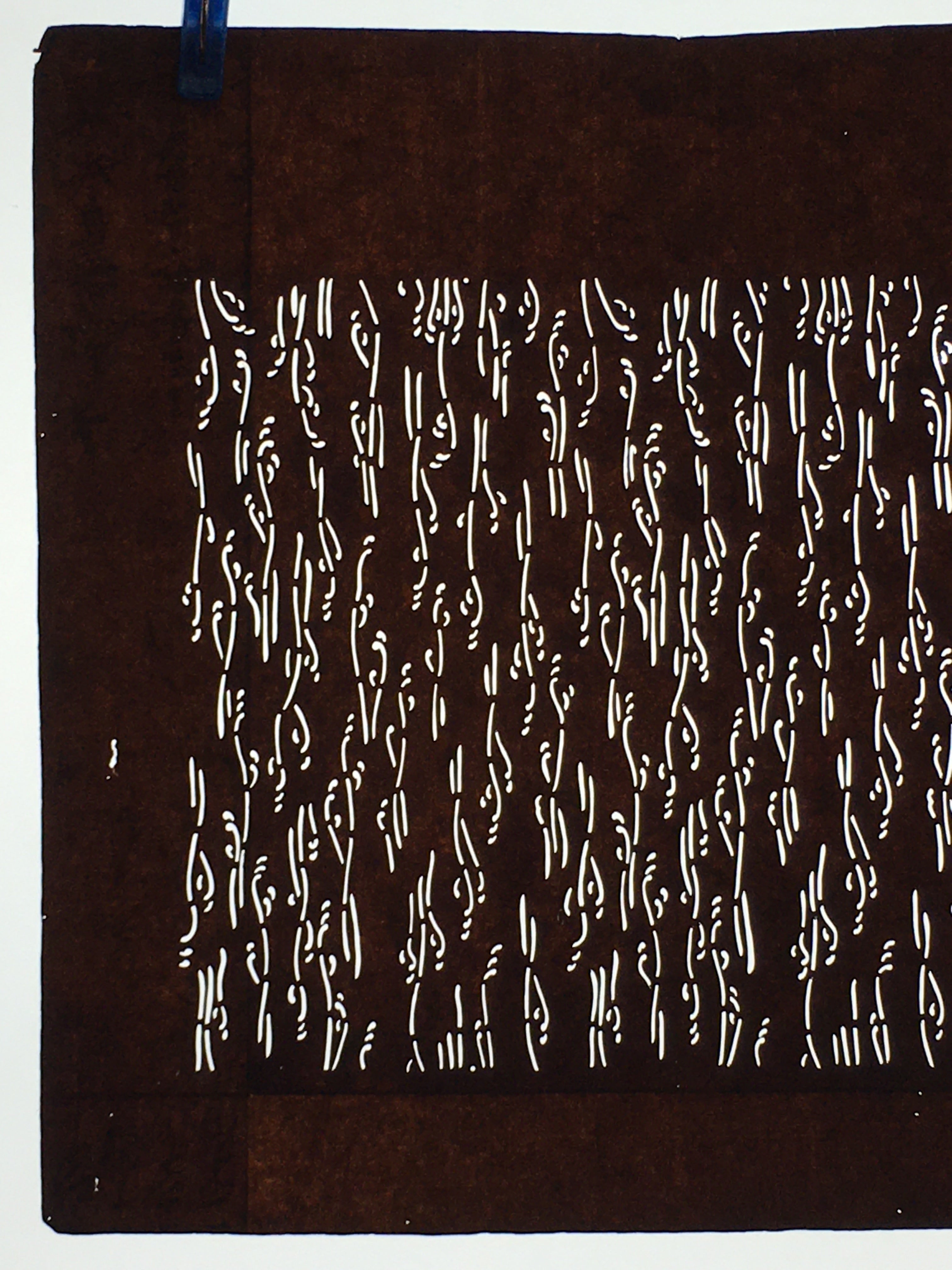 Japanese Antique Ise Katagami Paper Kimono Stencil Edo Plant Vine Patt ...