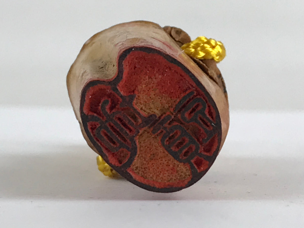Japanese Bamboo Stamp Hanko Inkan Vtg Mitomein Seal Jitoh Kanji Surnam ...