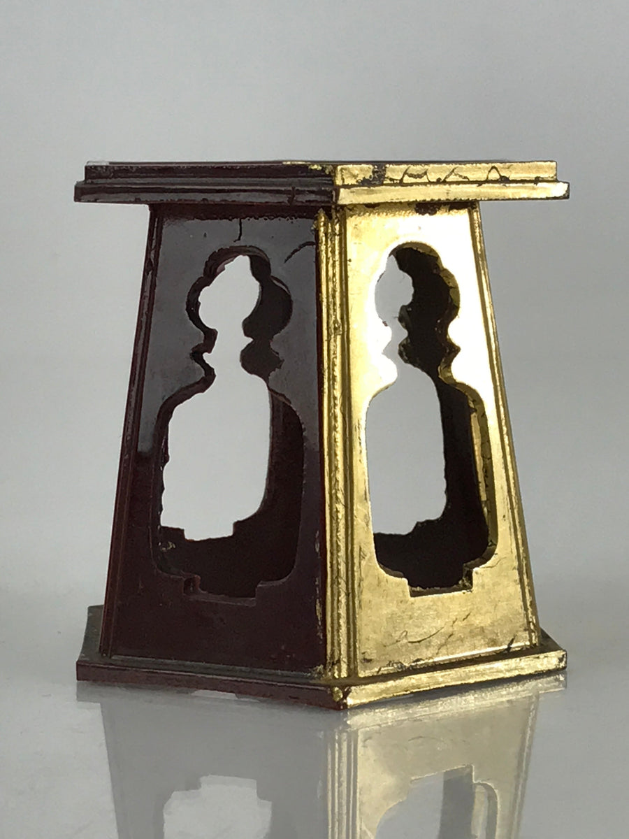 Japanese Buddhist Altar Fitting Rice Offering Cup Stand Vtg Bukki Gold ...