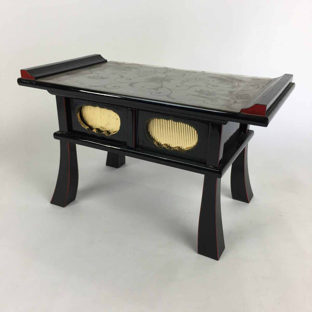 Japanese Buddhist Altar Fitting Vtg Kyozukue Wood Lacquer Offering Tab ...