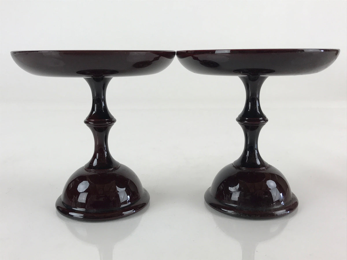 Japanese Buddhist Altar Fitting Vtg Offering Stand Pair High Cup Takat ...