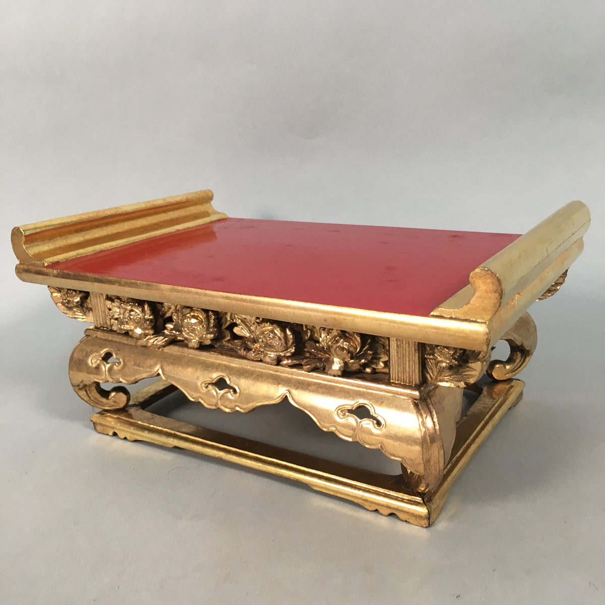 Japanese Buddhist Altar Fitting Vtg Wood Lacquer Offering Table Kyozuk ...