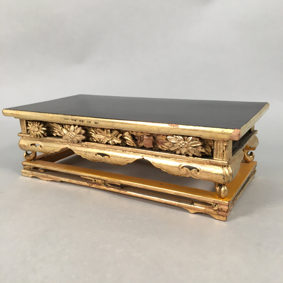 Japanese Buddhist Altar Fitting Vtg Wood Lacquer Offering Table Kyozuk ...