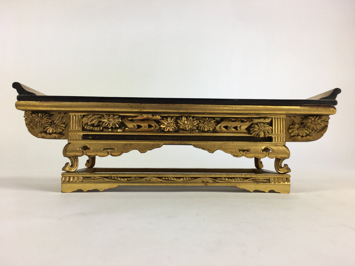 Japanese Buddhist Altar Fitting Vtg Wood Lacquer Offering Table Maejyo ...