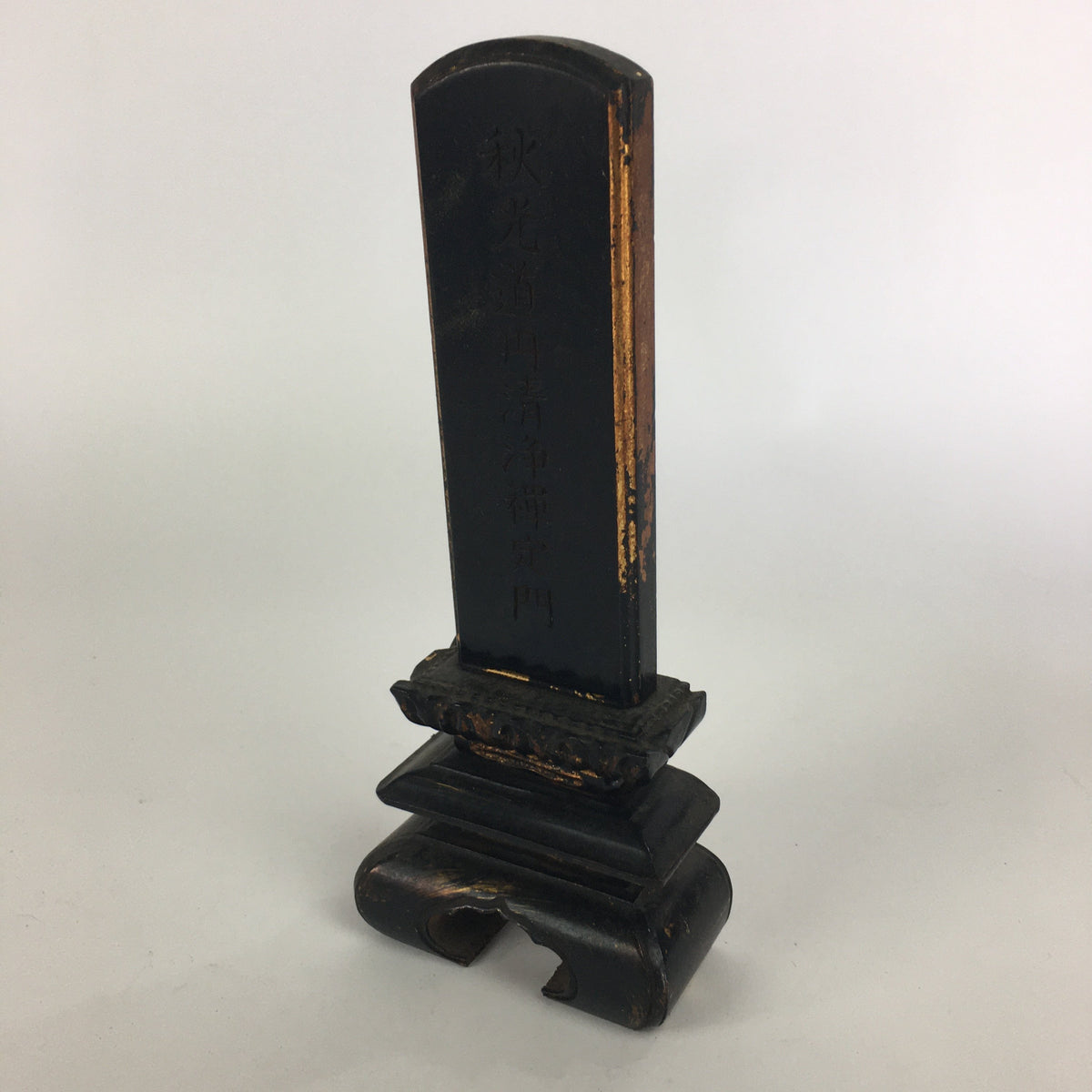 Japanese Buddhist Altar Spiritual Tablet Vtg Wood Tag Dharma name Ihai ...