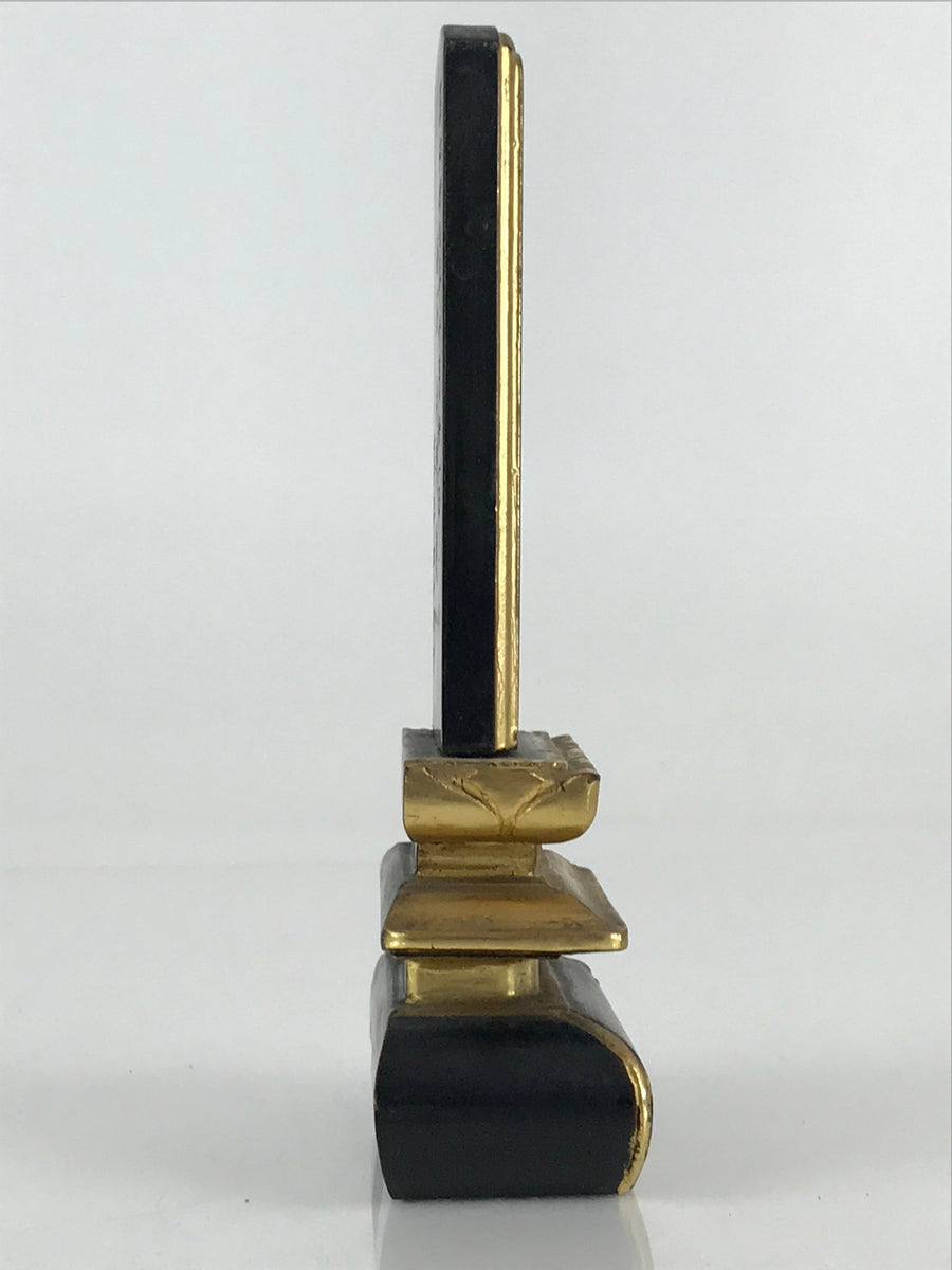 Japanese Buddhist Altar Spiritual Tablet Vtg Wood Tag Dharma name Ihai ...