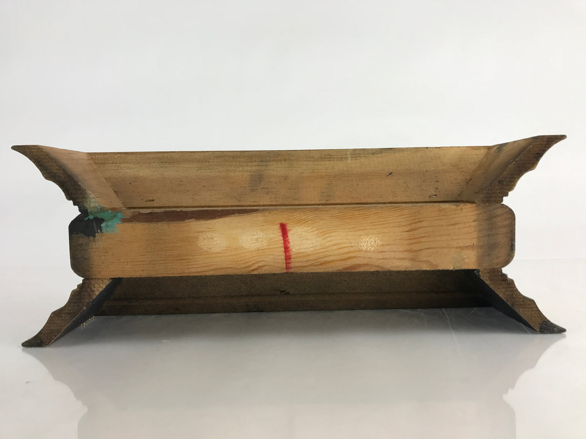 Japanese Buddhist Altar Wood Carving Part Vtg Gold Spare Parts Decorat ...