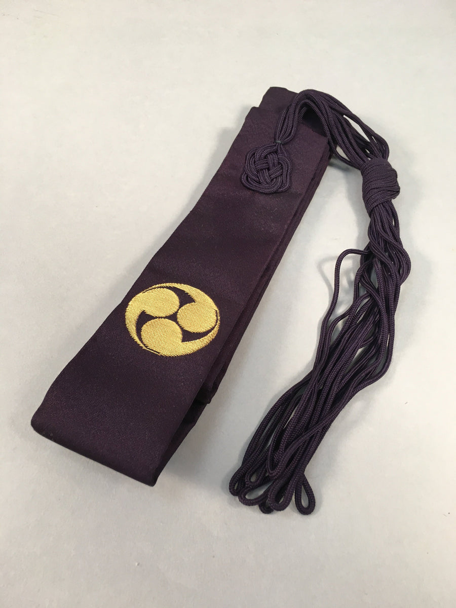 Japanese Buddhist Costume Kesa Vtg Sash Surplice Purple Family Crest B ...
