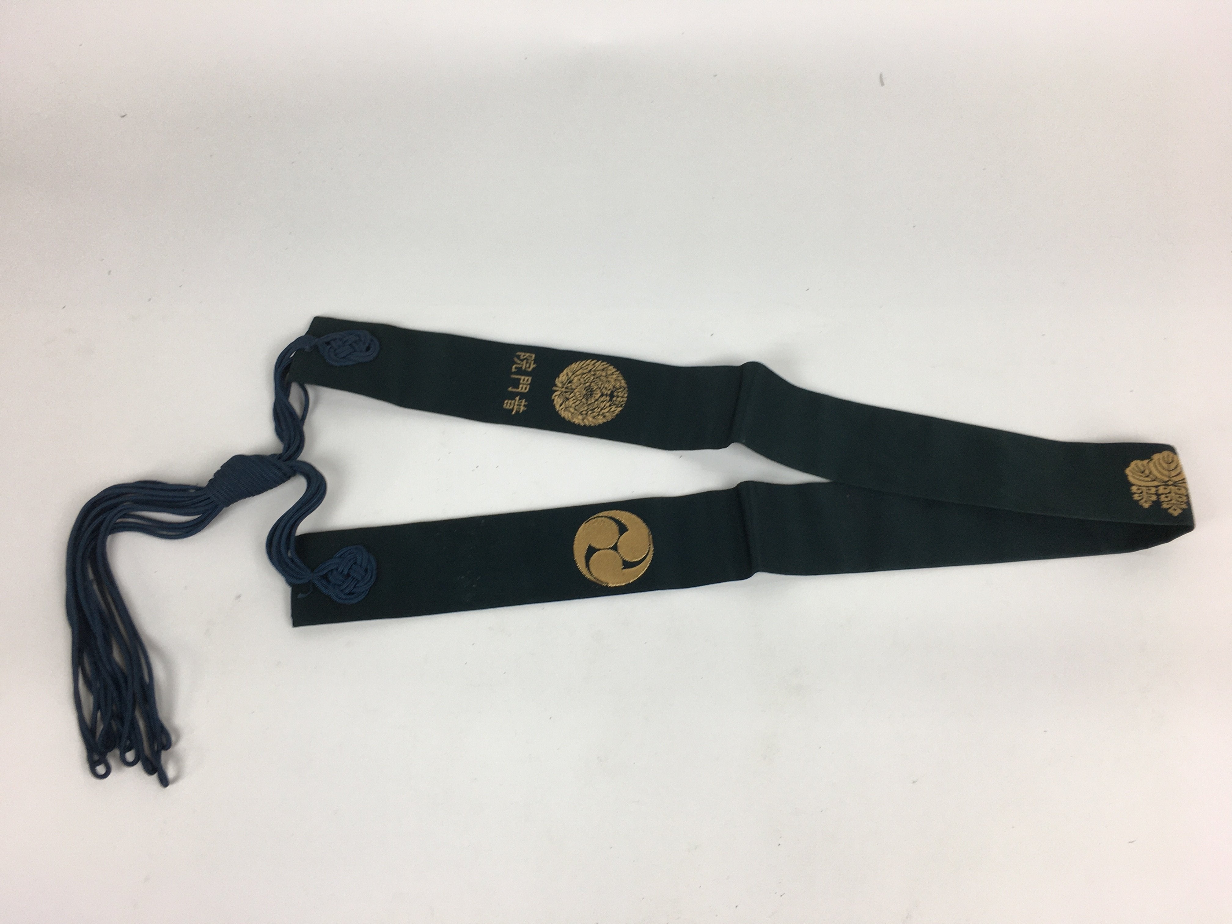 Japanese Buddhist Costume Kesa Vtg Sash Surplice Red Family Crest Temp ...