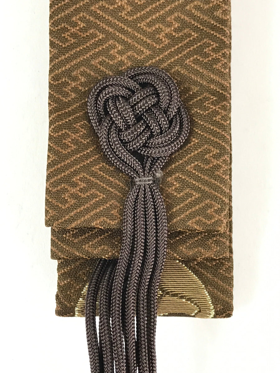 Japanese Buddhist Costume Wagesa Vtg Sash Surplice Brown Crest BU783 ...
