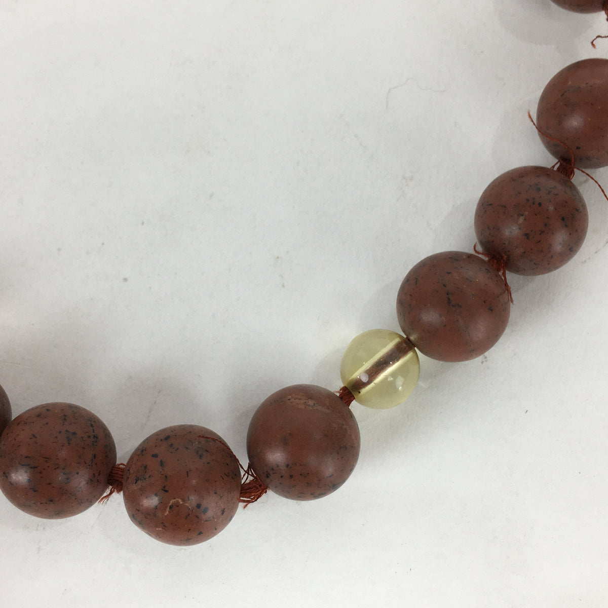 Japanese Buddhist Prayer Beads Vtg Mahogany Obsidian Style Juzu Rosary ...