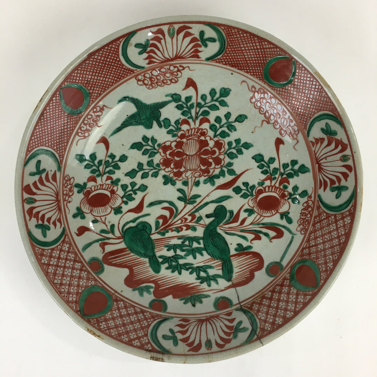 Japanese Ceramic Decorative Large Plate Vtg Pottery Party Serving Plat ...