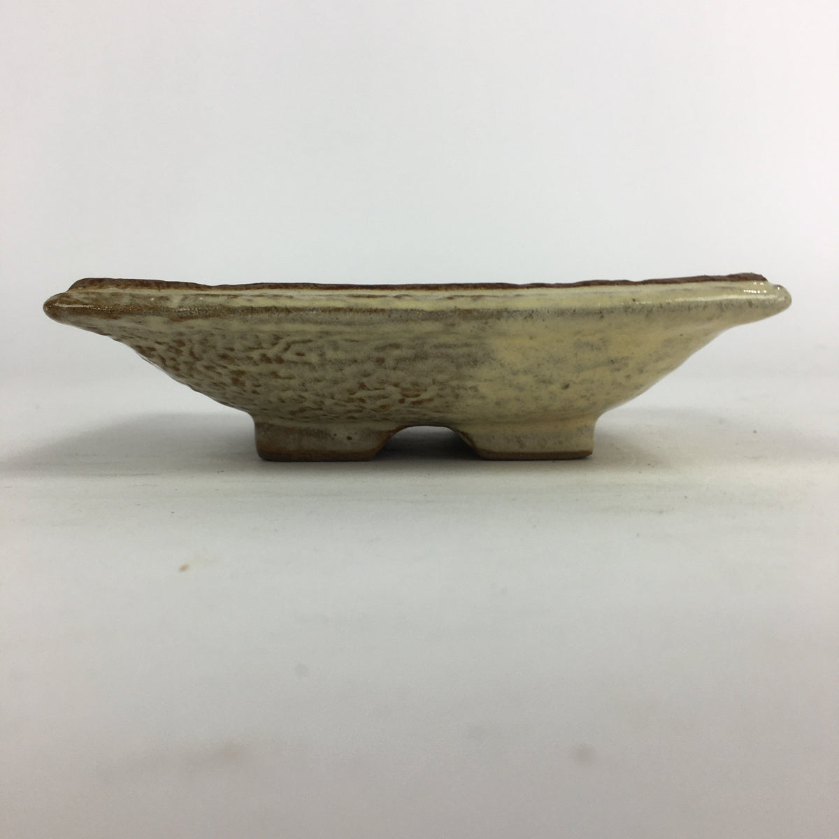 Japanese Ceramic Small Plate Vtg Square Shape Pottery Brown Yellow Koz ...