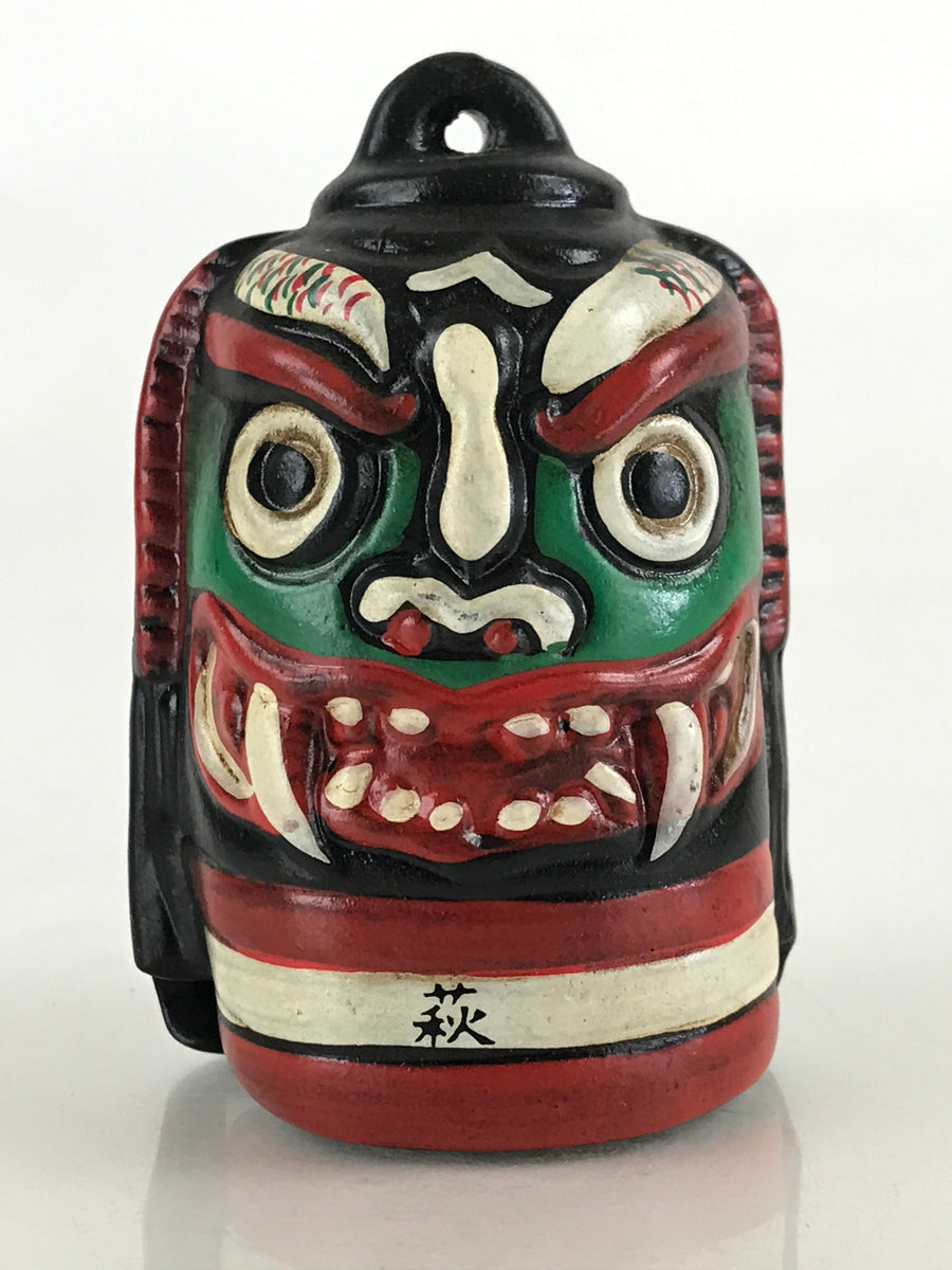 Japanese Clay Bell Dorei Tsuchi-Suzu Ceramic Oni Yozu Demon Vtg Hagi A ...