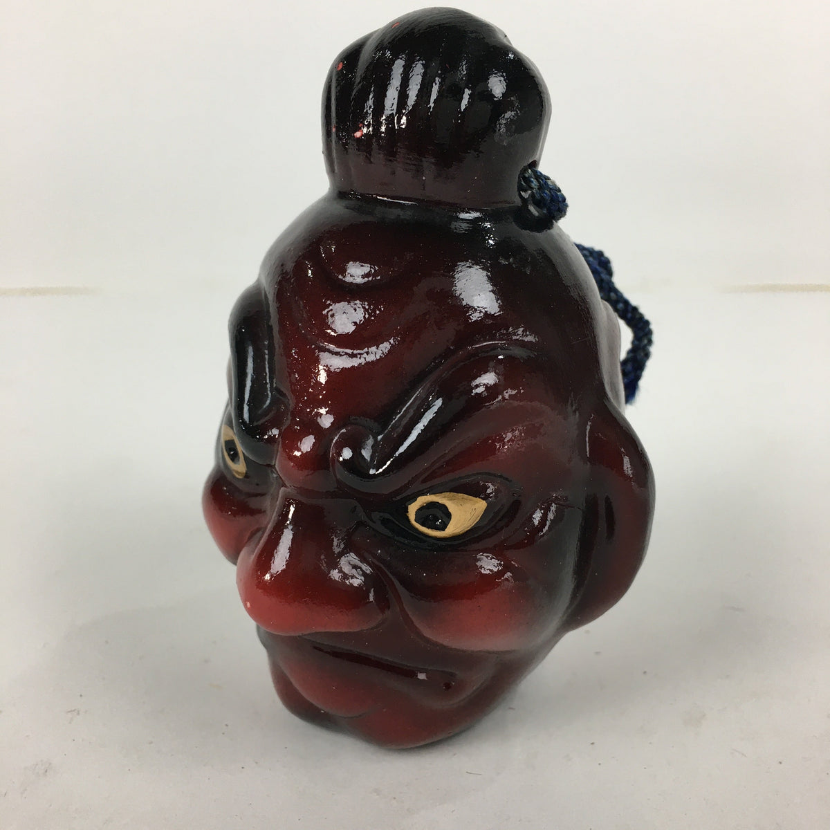 Japanese Clay Bell Vtg Nio Statue Dorei Ceramic Doll Double faced Fron ...