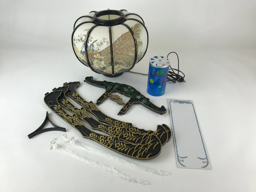 Japanese Electric Paper Lantern Vtg Standing Chochin Obon Festival LT5 ...