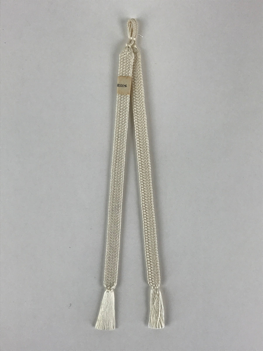 Japanese Haori Himo Ties Kimono Jacket Kimono Accessory Silk White Str ...