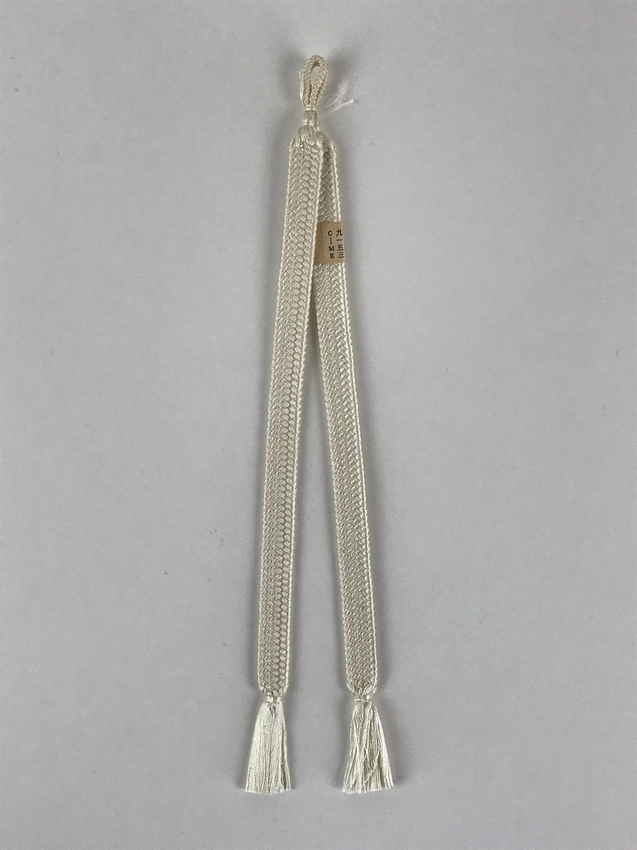 Japanese Haori Himo Ties Kimono Jacket Kimono Accessory Silk White Str ...