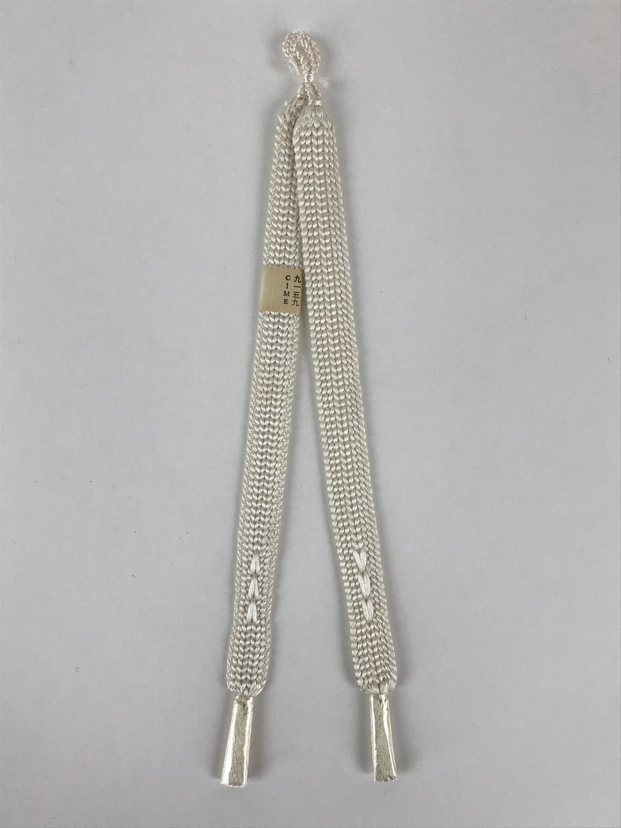 Japanese Haori Himo Ties Kimono Jacket Kimono Accessory Silk White Str ...