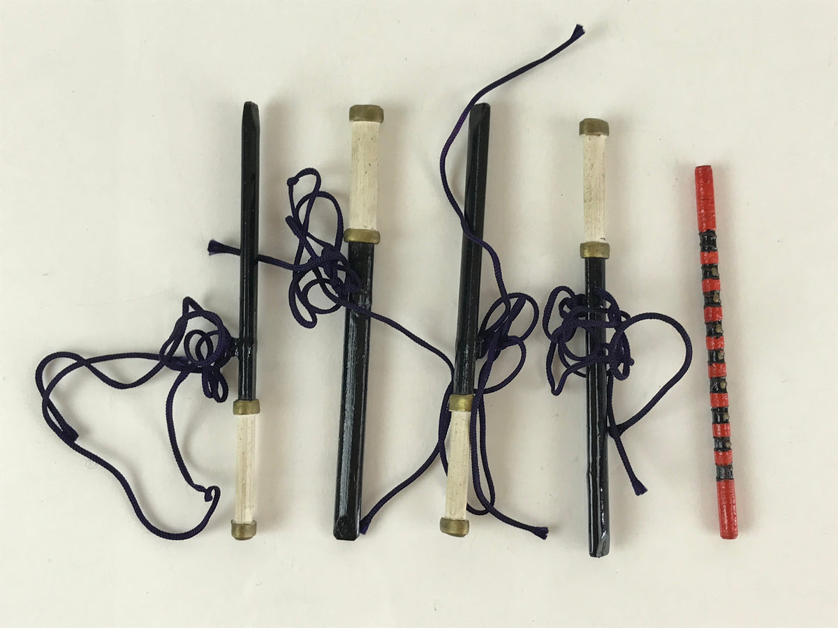 Japanese Hina Doll Ningyo Swords Vtg Miniature Hina Doll Decoration ID ...