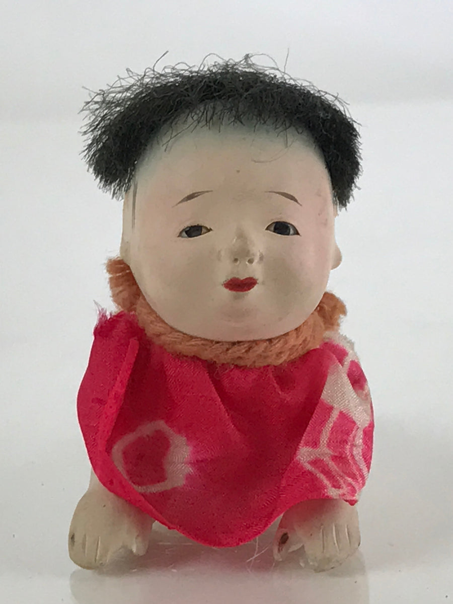 Japanese Ichimatsu-Ningyo Vtg Plaster Figurine Crawling Baby Doll KF59 ...