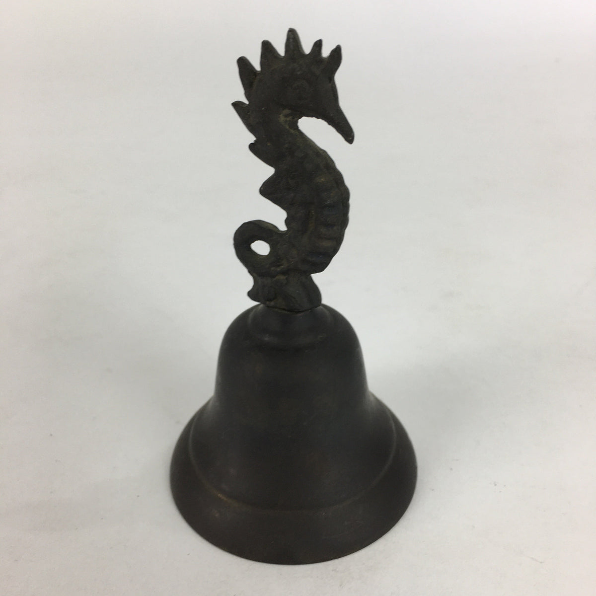 Japanese Iron Bell Vtg Hand Bell Tetsu-Rin Amulet Seahorse Black DR399 ...