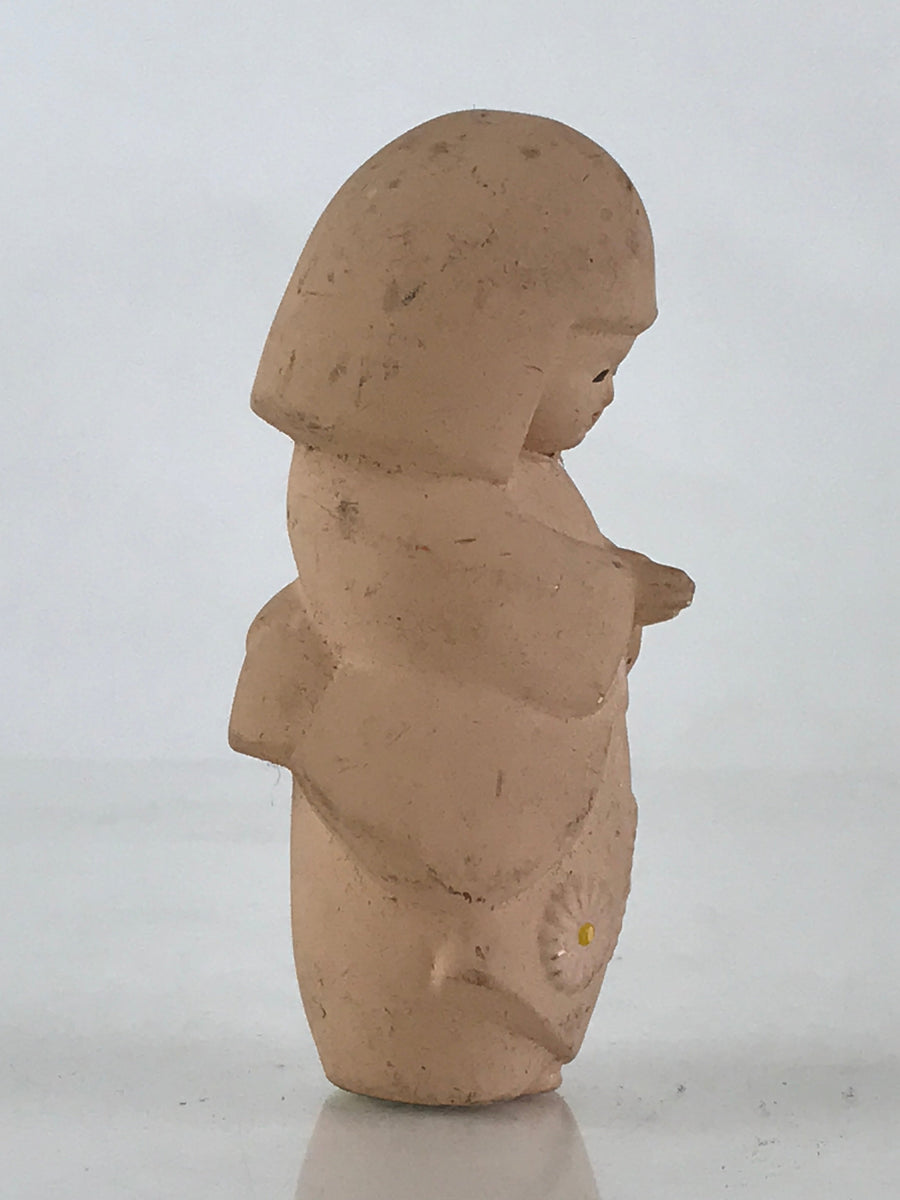 Japanese Kyo-Ningyo Unglazed Clay Doll Vtg Traditional Kimono Girl Gei ...