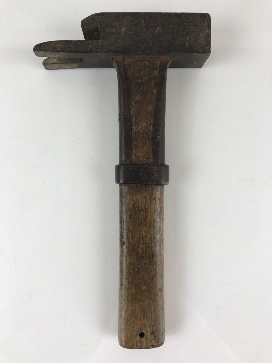 Japanese Metal Hammer Carpentry Vtg Woodworking Tool Iron Kanazuchi T2 ...