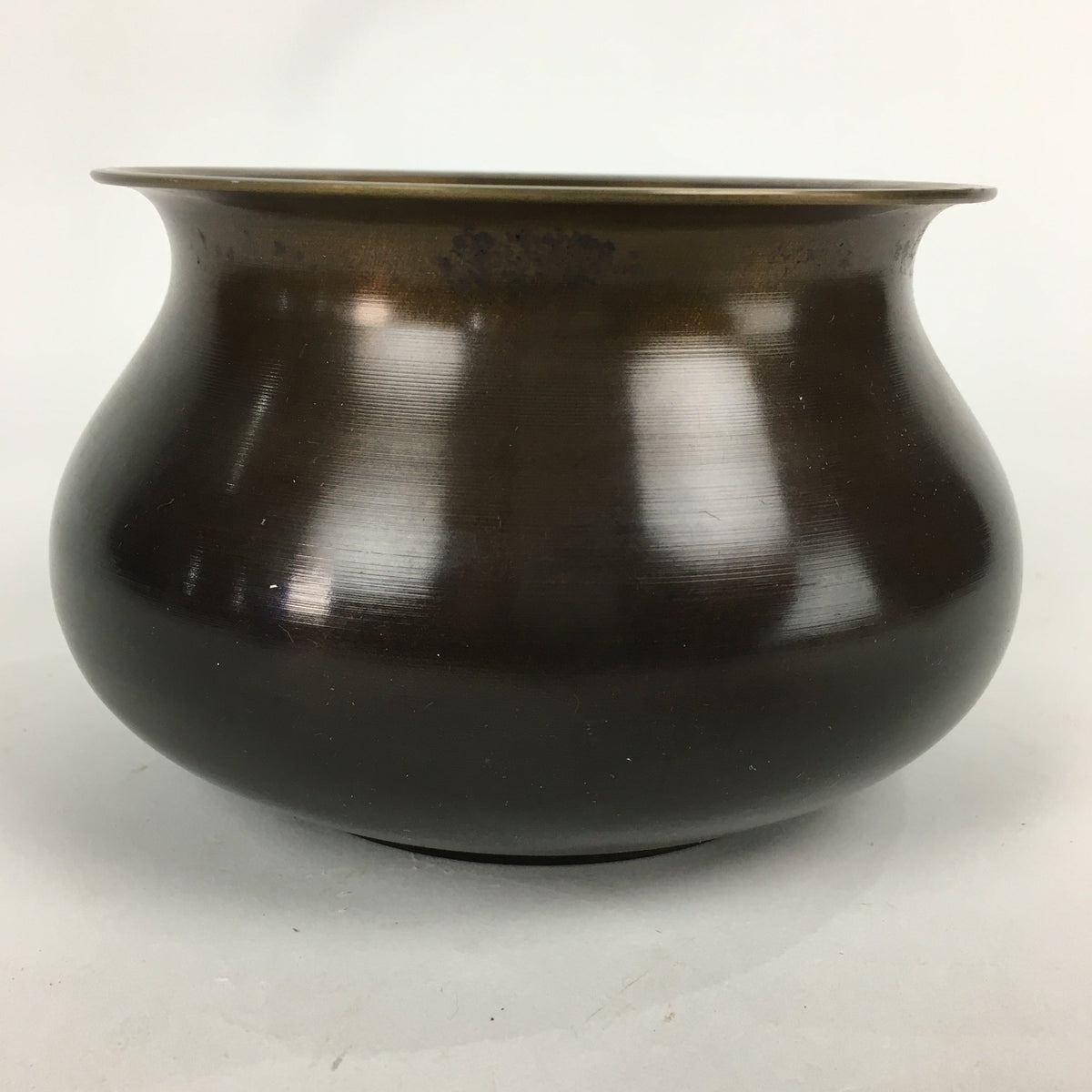 Japanese Metal Wastewater Receptacle Tea Ceremony Basin Bowl Vtg Kensu ...