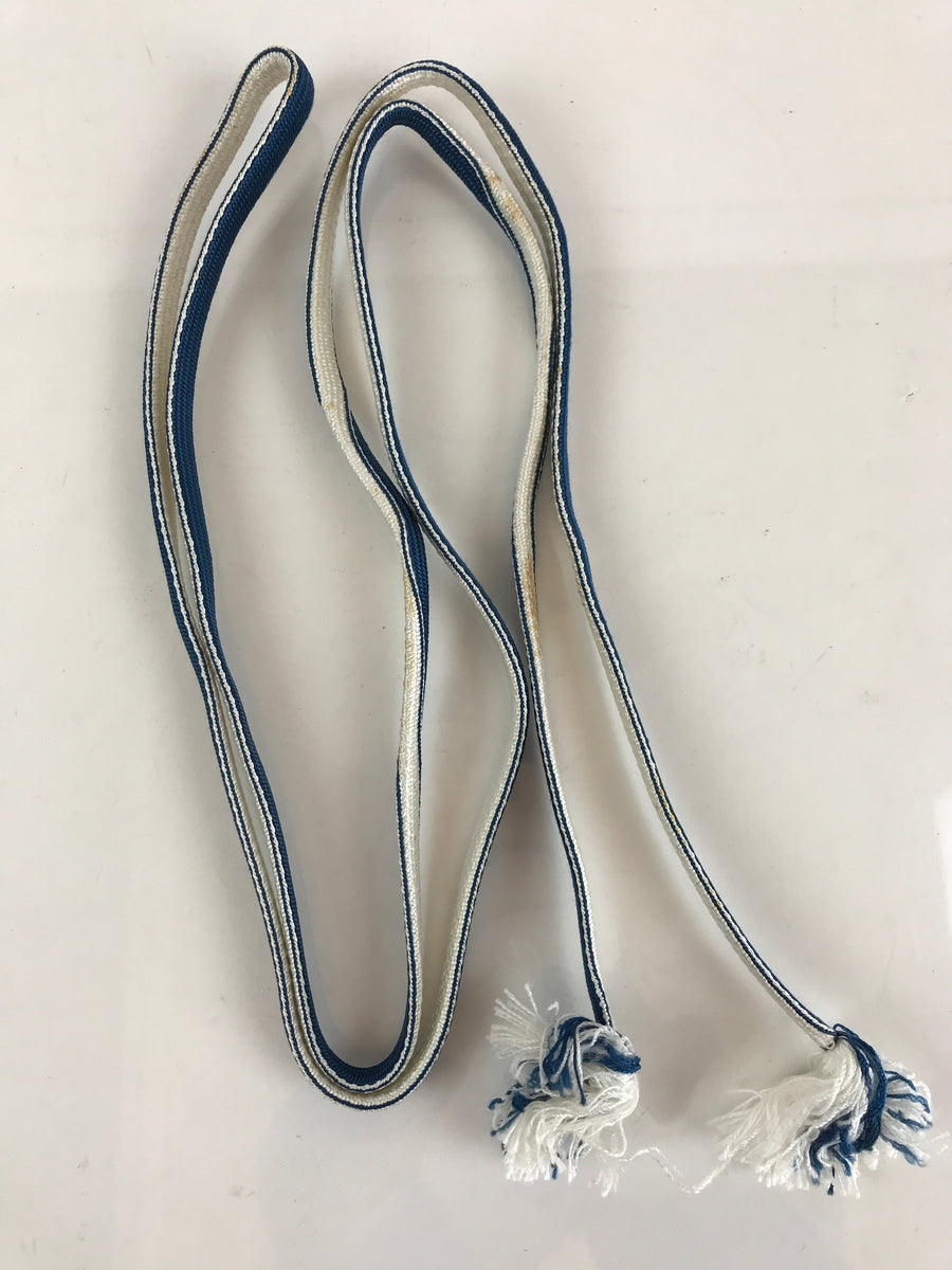 Japanese Obijime Kimono Accessory Silk Kumihimo Vtg Kimono Cord Blue W ...