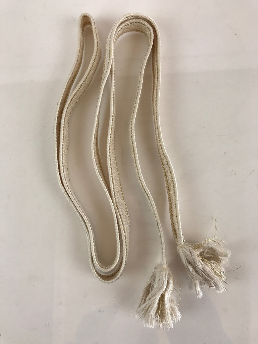 Japanese Obijime Kimono Accessory Silk Kumihimo Vtg Kimono Cord White ...
