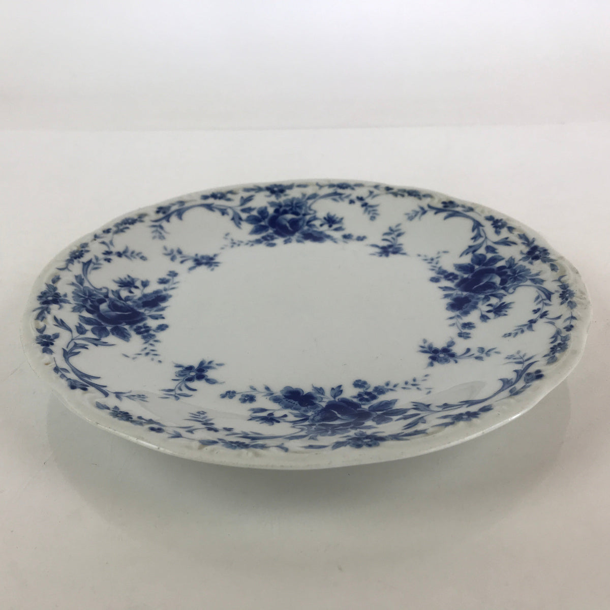 Japanese Porcelain Plate Vtg Hoya Bone China Japan Blue Flower Pattern ...