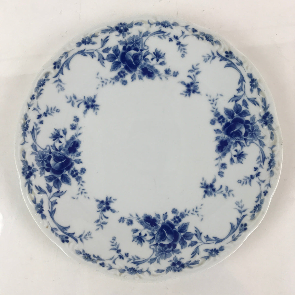 Japanese Porcelain Plate Vtg Hoya Bone China Japan Blue Flower Pattern ...