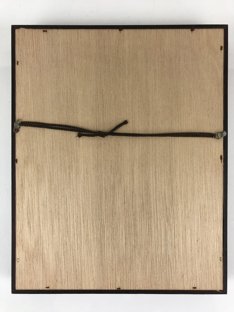 Japanese Raden Shell Work Picture In A Wooden Frame Vtg Wall Hanging A ...