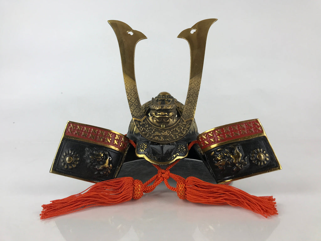 Japanese Samurai Helmet Kabuto Vtg Boy's Festival Armor Decoration Bla ...