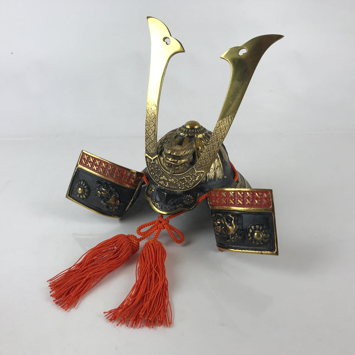 Japanese Samurai Helmet Kabuto Vtg Boy's Festival Armor Decoration Bla ...