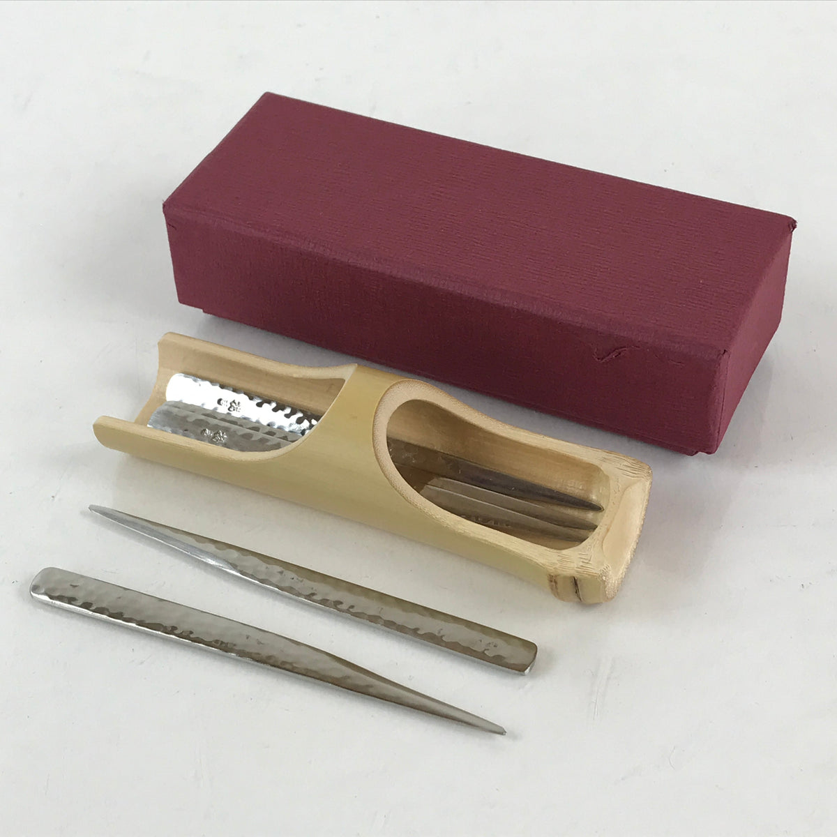 Japanese Tea Ceremony Toothpick For Sweet Tachikichi Silver Vtg Bamboo ...