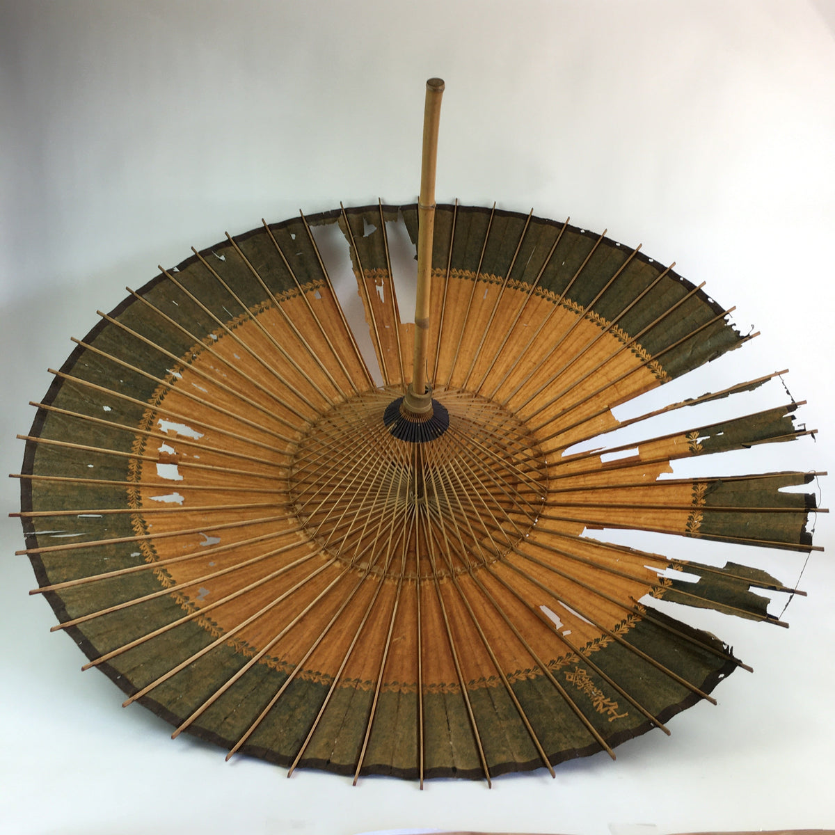 Japanese Umbrella Parasol Wagasa Bangasa Geisha Bamboo Paper Orange JK ...