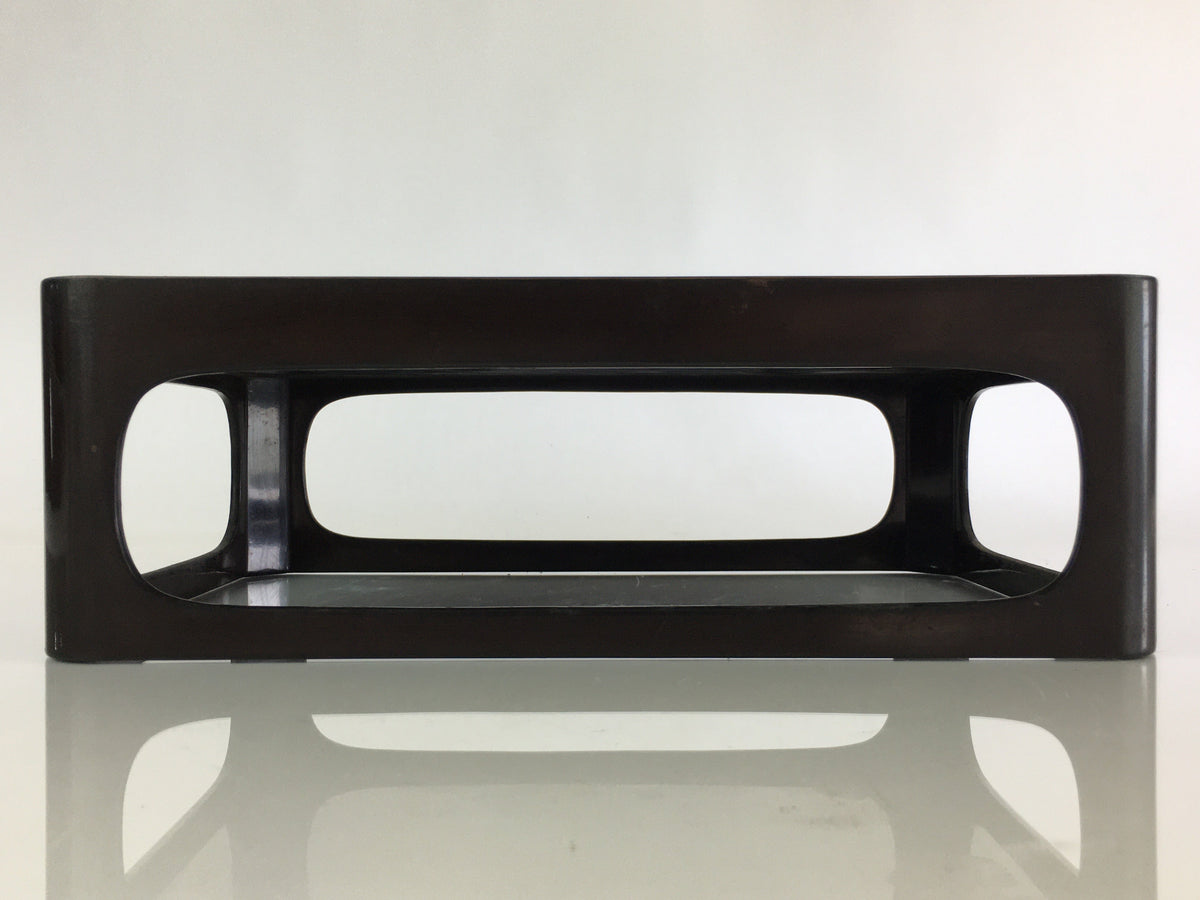 Japanese Wooden Legged Tray Lacquered Table Vtg Ozen Black Buddhist Al ...