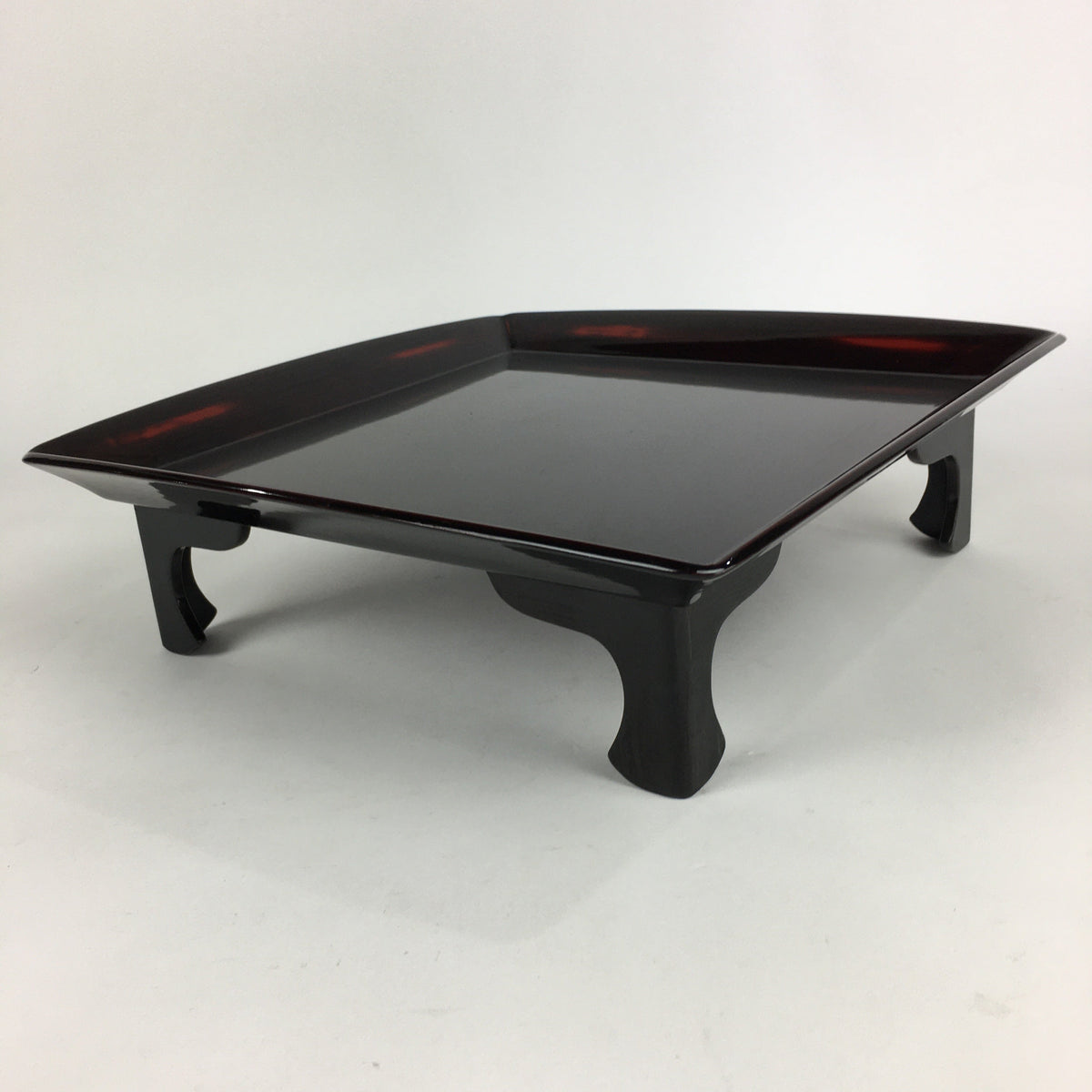 Japanese Wooden Legged Tray Lacquered Table Vtg Ozen Black Nurimono UR ...