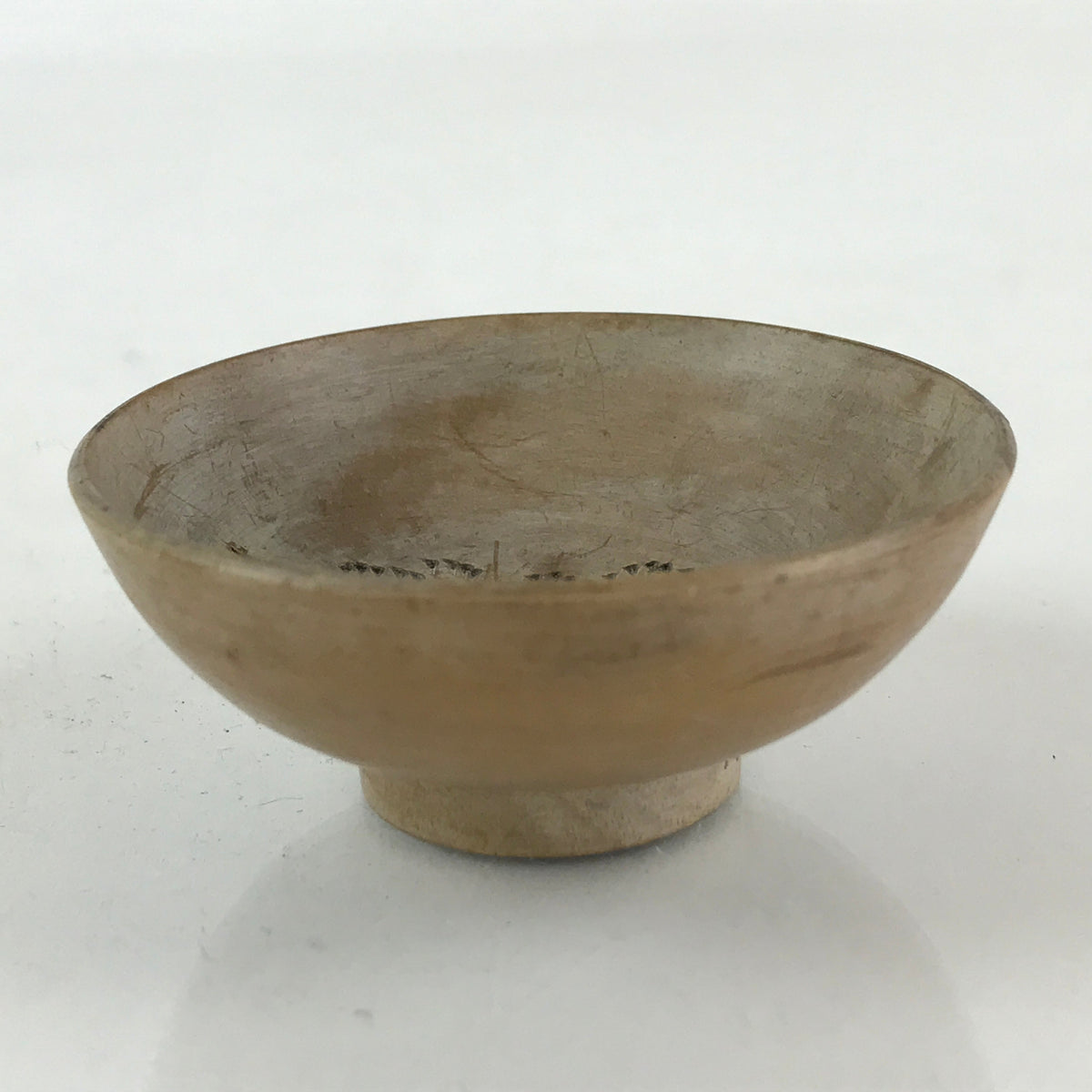 Japanese Wooden Sake Cup Vtg Wood Carved Guinomi Ochoko Sakazuki Brown ...