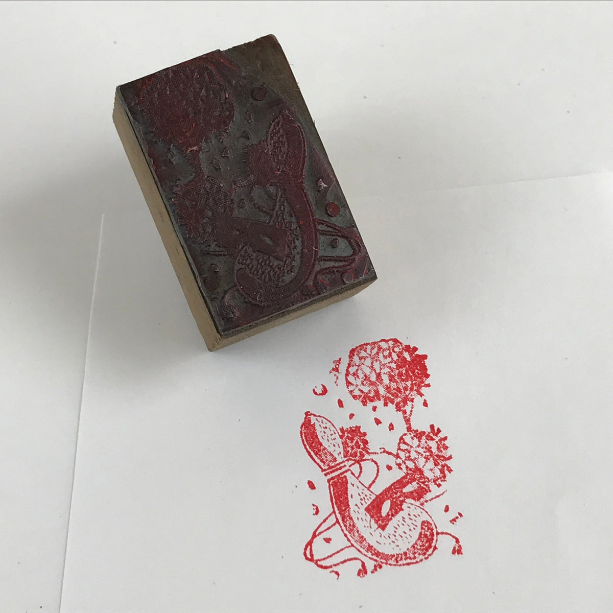 Japanese Wooden Stamp Hanko Inkan Kanji Vtg Metal Seal Hyotan Flower G ...