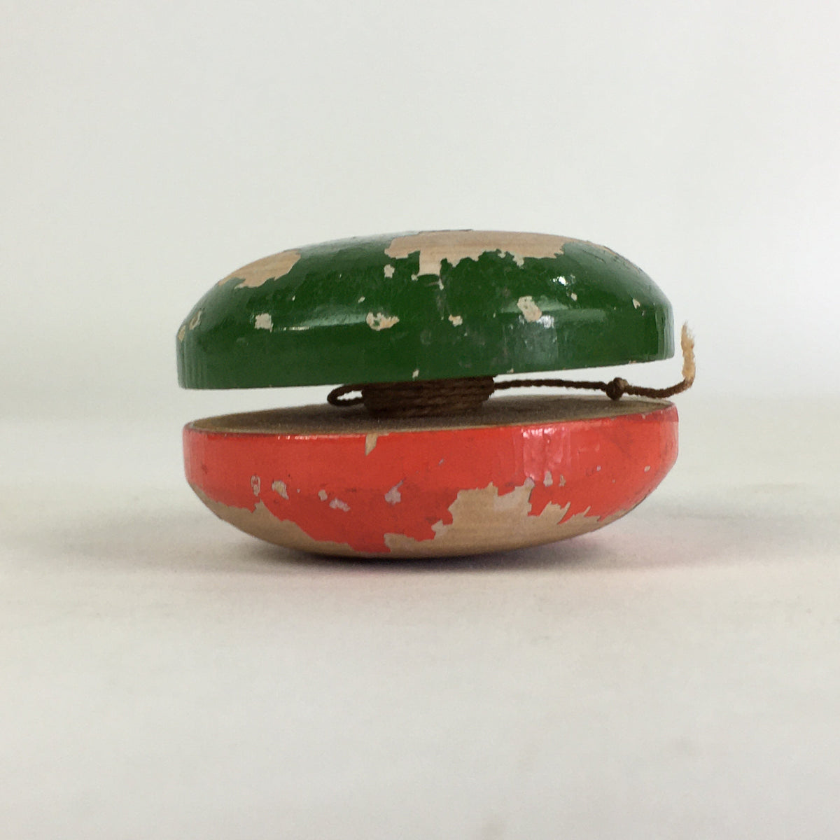 Japanese Wooden Yo-yo Vtg Red And Green Traditional Children's Toy JK3 ...
